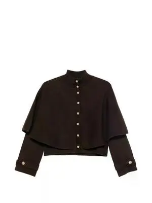 Maje Cape-overlay Button-up Cardigan