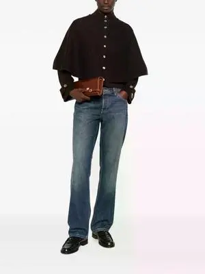 Maje Cape-overlay Button-up Cardigan