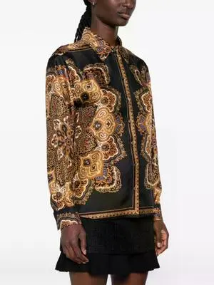 Sandro Pattern Silk Shirt