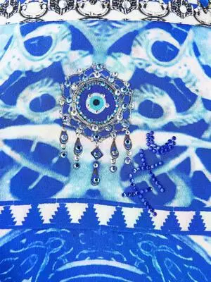 Camilla Crystal-embellished Wrap Shirt