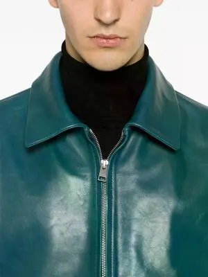 Sandro Zip-up Leather Jacket