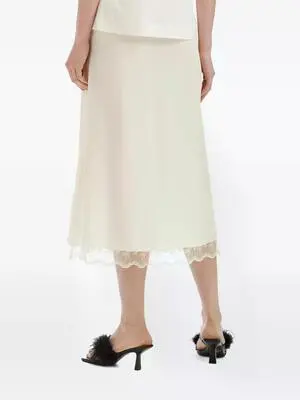 Simone Rocha Lace Trim Midi Skirt