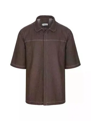 HAMZA Six Denim Shirt - Brown