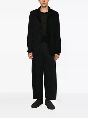 Comme Des Garçons Diagonal-stripe Notched-lapels Jacket