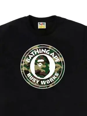 A BATHING APE Glitch Woodland Camo Busy Works T-shirt - Black