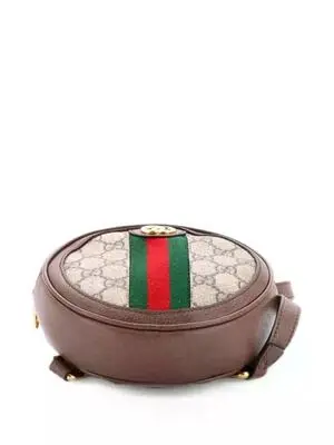 Gucci Ophidia Round Gg Coated Canvas Mini Backpack