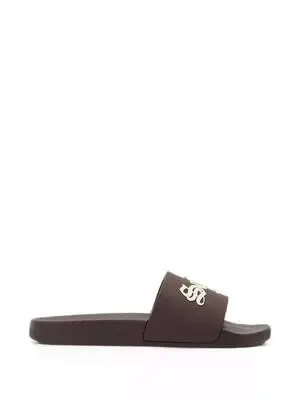 ALLSAINTS Saint Logo-patch Slides - Brown