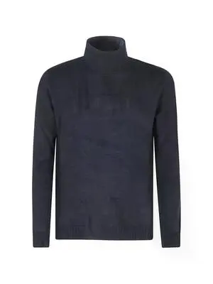ROBERTO COLLINA Roll-neck Knitted Sweater - Blue