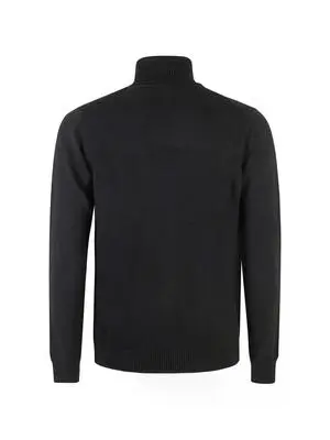 ROBERTO COLLINA Roll-neck Knitted Sweater - Black