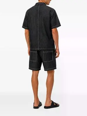 HAMZA Six Drawstring Denim Shorts