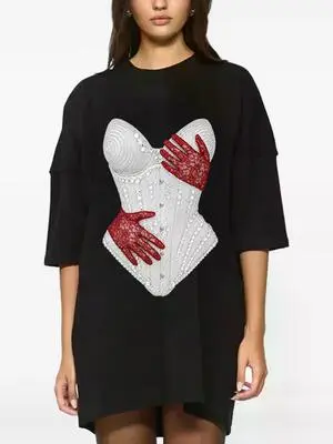 HAMZA Graphic-print Mini Dress