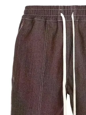HAMZA Contrast-stitch Denim Shorts