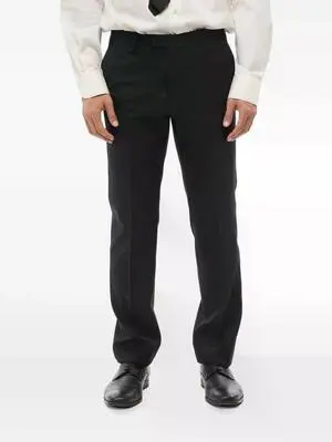 Corneliani Virgin Wool Welt-pocket Trousers - Black