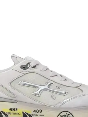 Premiata Paneled Lace-up Sneakers With Graphic Sole