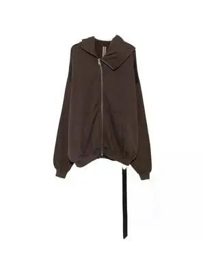 Rick Owens Mountain Asymmetric Zip-up Hoodie - Brown
