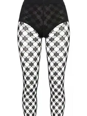 Wolford Geometric-pattern Fishnet Tights - Black