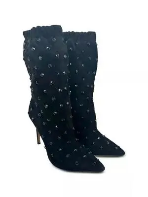 Red Valentino Studded Suede Boots