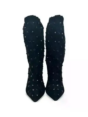 Red Valentino Studded Suede Boots
