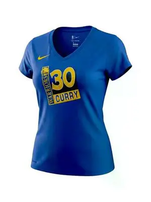 Nike X Nba Golden State Warriors Stephen Curry V-neck T-shirt - Blue