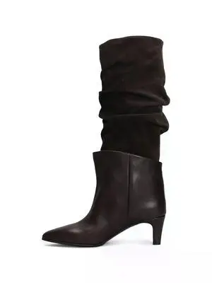STRATEGIA SHOES Pointed-toe Slouchy Knee-high Boots