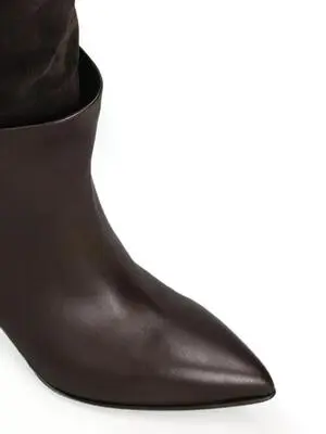 STRATEGIA SHOES Pointed-toe Slouchy Knee-high Boots