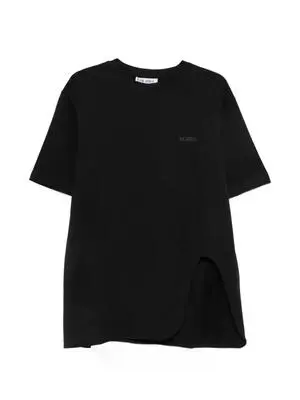 Attico Logo-embroidered T-shirt - Black