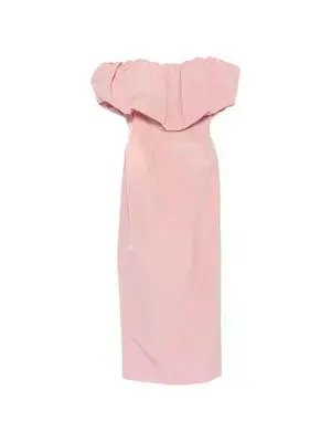 Magda Butrym Ruffled Strapless Maxi Dress - Pink
