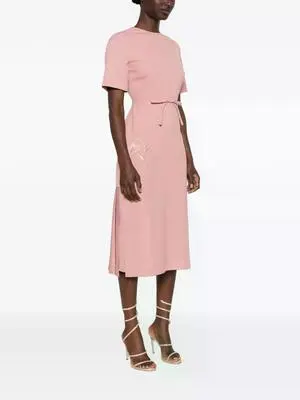 Erdem Embroidered Pleated Midi Dress