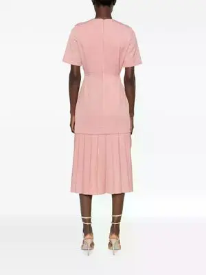 Erdem Embroidered Pleated Midi Dress