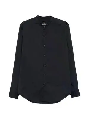 Giorgio Armani Mandarin-collar Long-sleeve Shirt - Blue