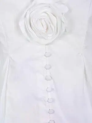 ROTATE BY BIRGER CHRISTENSEN Floral-applique V-neck Shirt