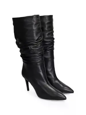 VIA ROMA 15 Ruched Pointed-toe Boots