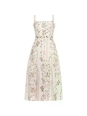 Agua Bendita Níspero Navegante Midi Dress