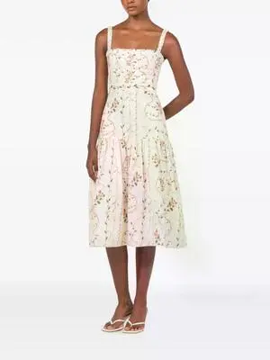 Agua Bendita Níspero Navegante Midi Dress