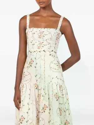Agua Bendita Níspero Navegante Midi Dress