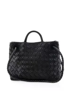Bottega Veneta Andiamo Top Handle Bag Intrecciato Nappa Small Satchel - Black