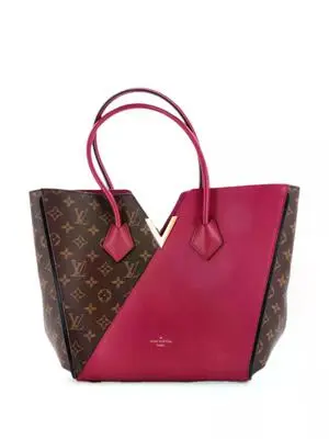 LOUIS VUITTON Kimono Handbag Monogram Canvas And Leather Mm Tote Bag - Brown