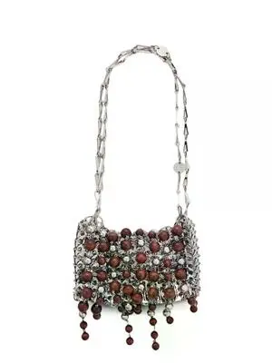 Rabanne Beaded Shoulder Bag - Silver