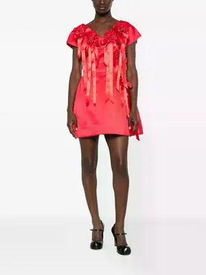 Simone Rocha Rosette-detail Ruffled Mini Dress