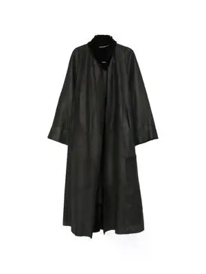 Nour Hammour Dorian Shearling Coat - Black
