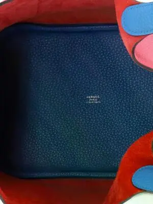 Hermès Casaque Picotin Lock Bag Clemence Mm Bucket Bag - Blue