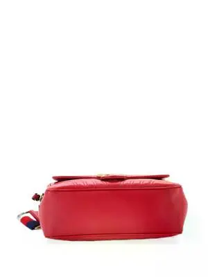 Gucci Gg Marmont Zip Around Camera Bag Matelasse Leather Small Shoulder Bag - Red