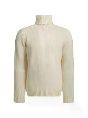 ALTUM Ribbed-knit Roll-neck Sweater - White