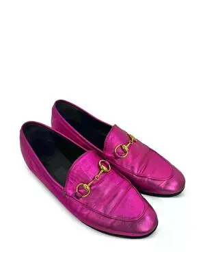 Gucci Jordaan Horsebit Loafers - Pink