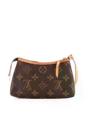 LOUIS VUITTON Delightful Pochette Monogram Canvas Mini Clutch Bag - Brown