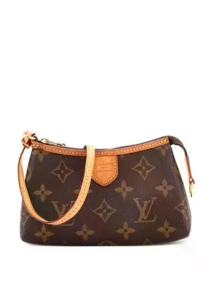 LOUIS VUITTON Monogram Canvas Mini Clutch Bag - Brown