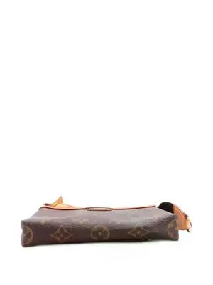 LOUIS VUITTON Monogram Canvas Mini Clutch Bag - Brown