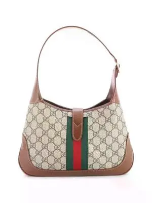 Gucci Jackie 1961 Gg Coated Canvas Small Hobo Bag