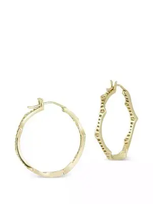 PARULINA 18k Yellow Diamond Hoop Earrings - Gold