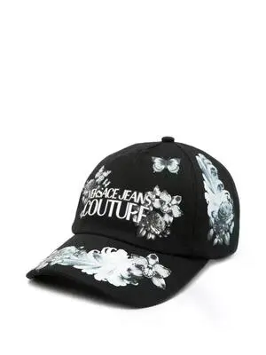 Versace Logo Print Baseball Cap - Black